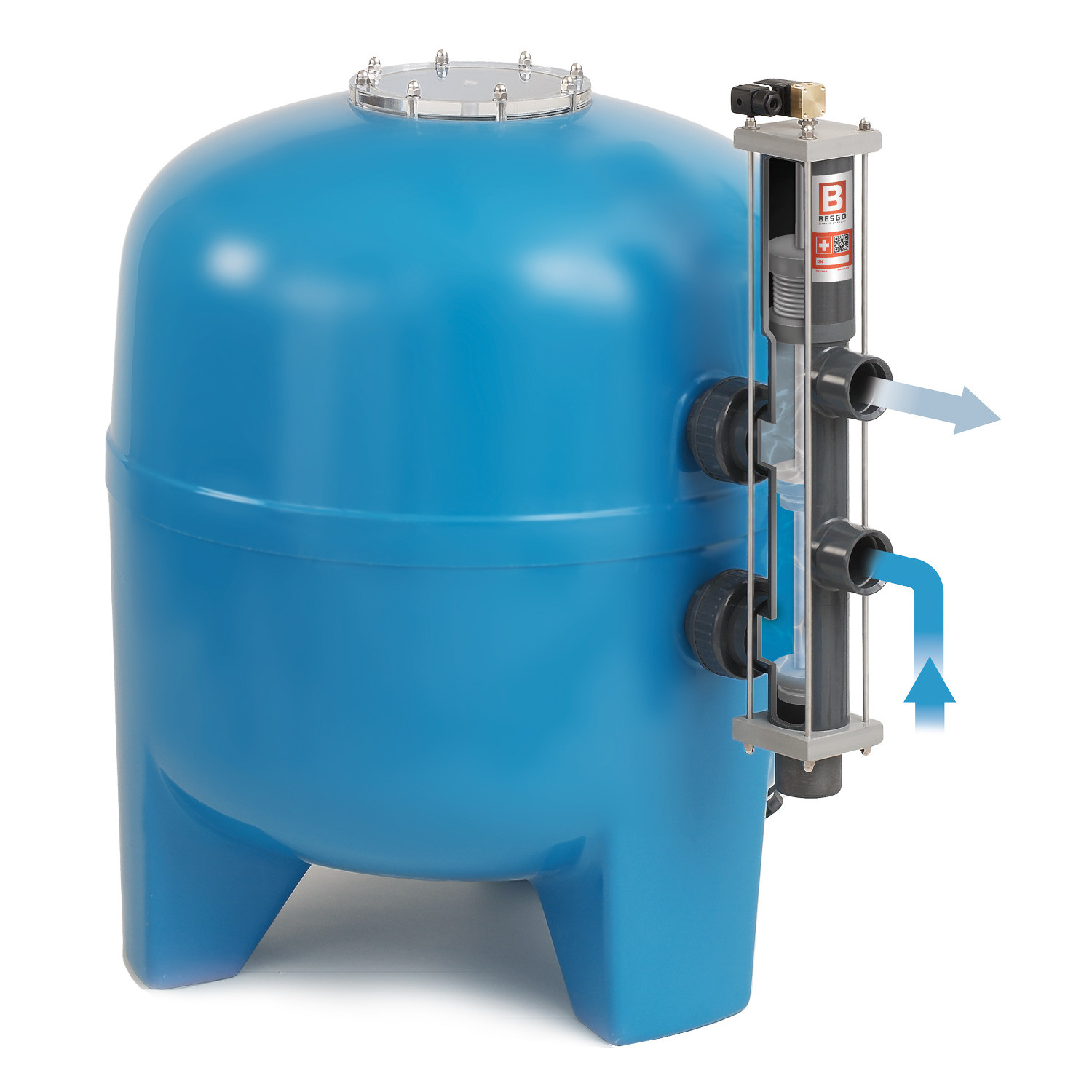 Besgo - Rückspülventil - 5 Wege D 63 mm